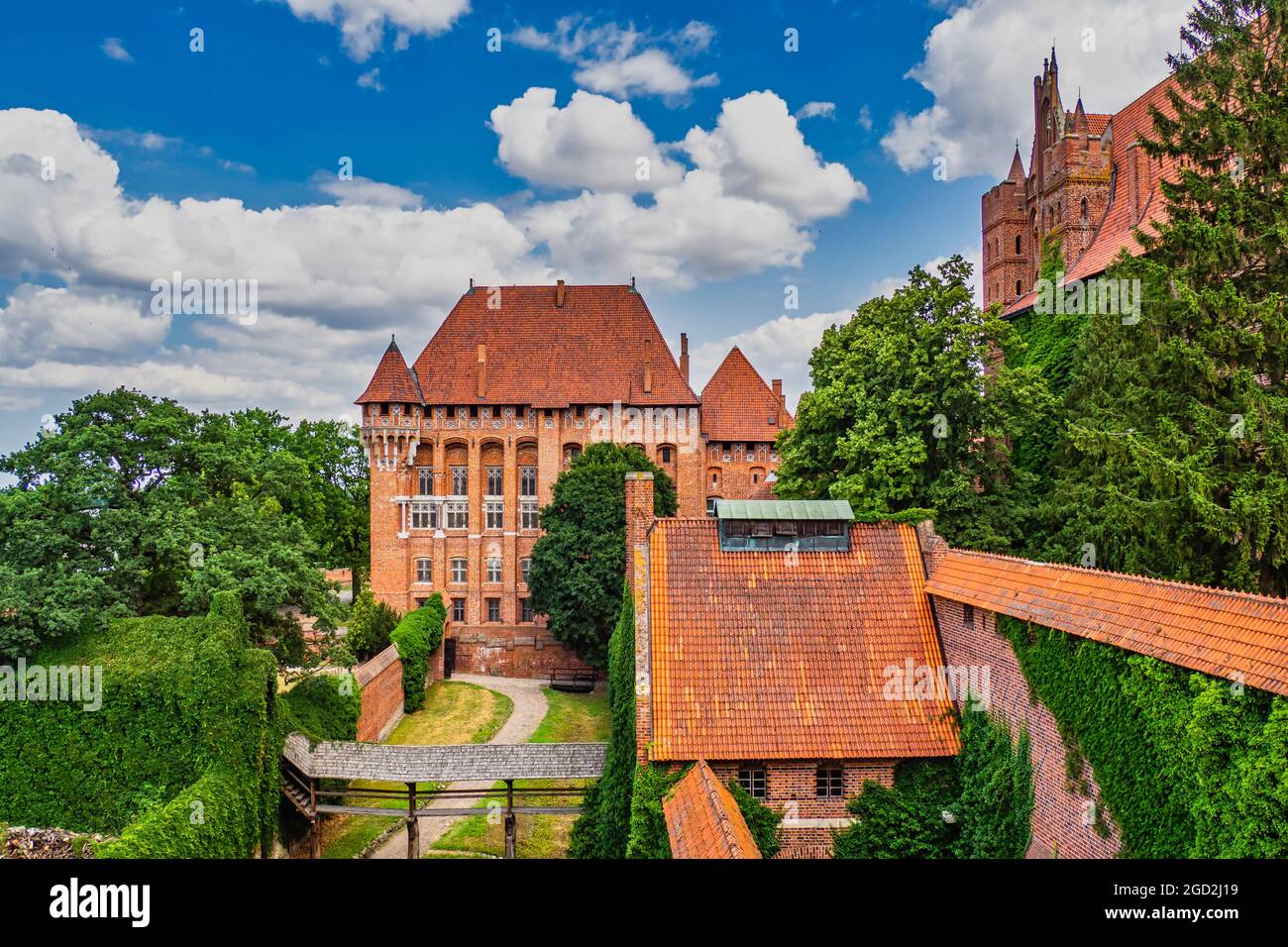 Beautiful Medieval Gothic Castle Complex - Malbork Castle, Poland Stock ...