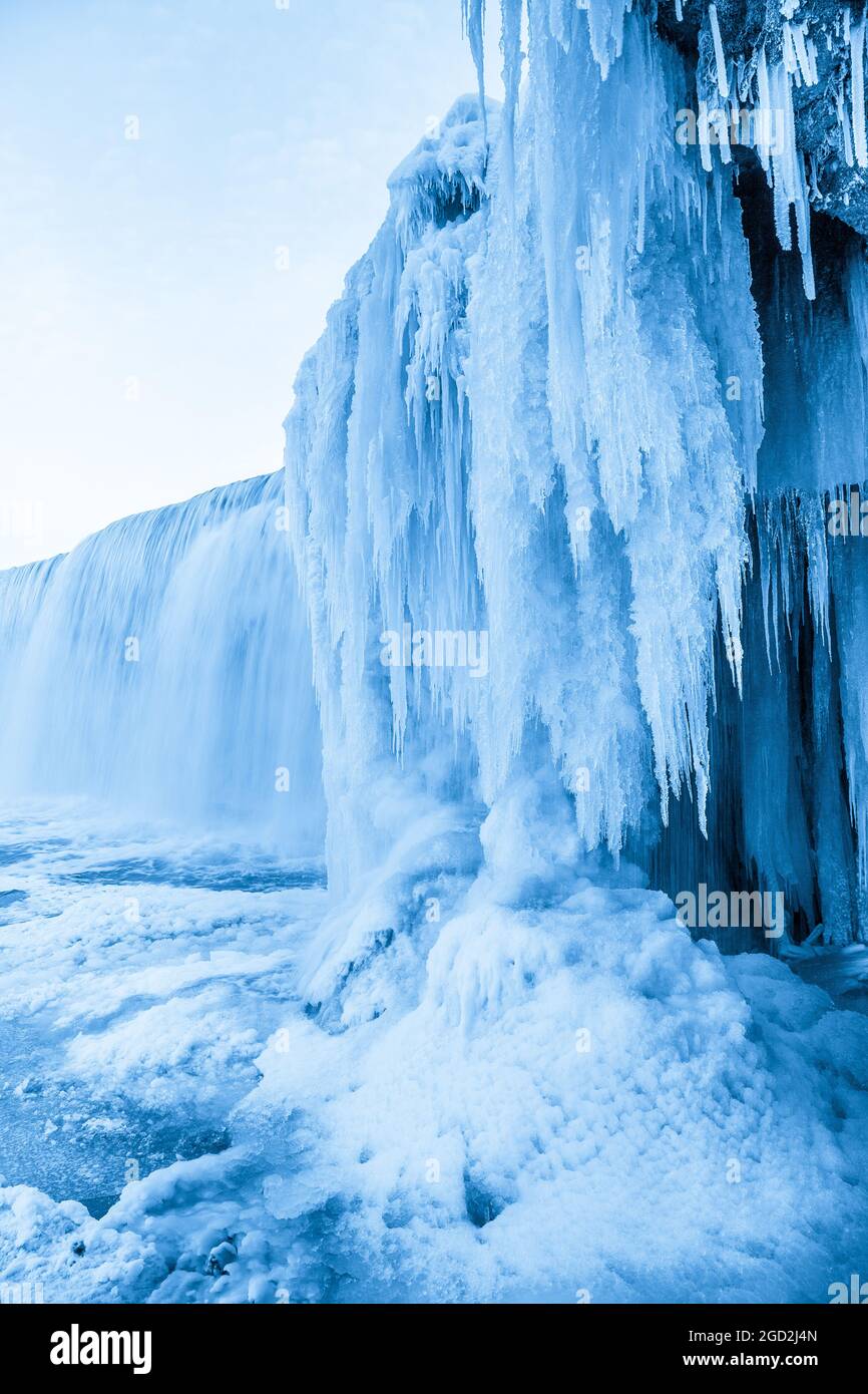 Frozen Jagala Falls - The Niagara Falls of Estonia Stock Photo - Alamy