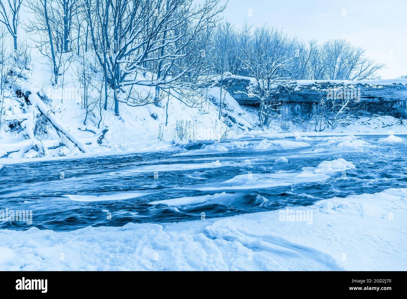 Frozen Jagala Falls - The Niagara Falls of Estonia Stock Photo - Alamy