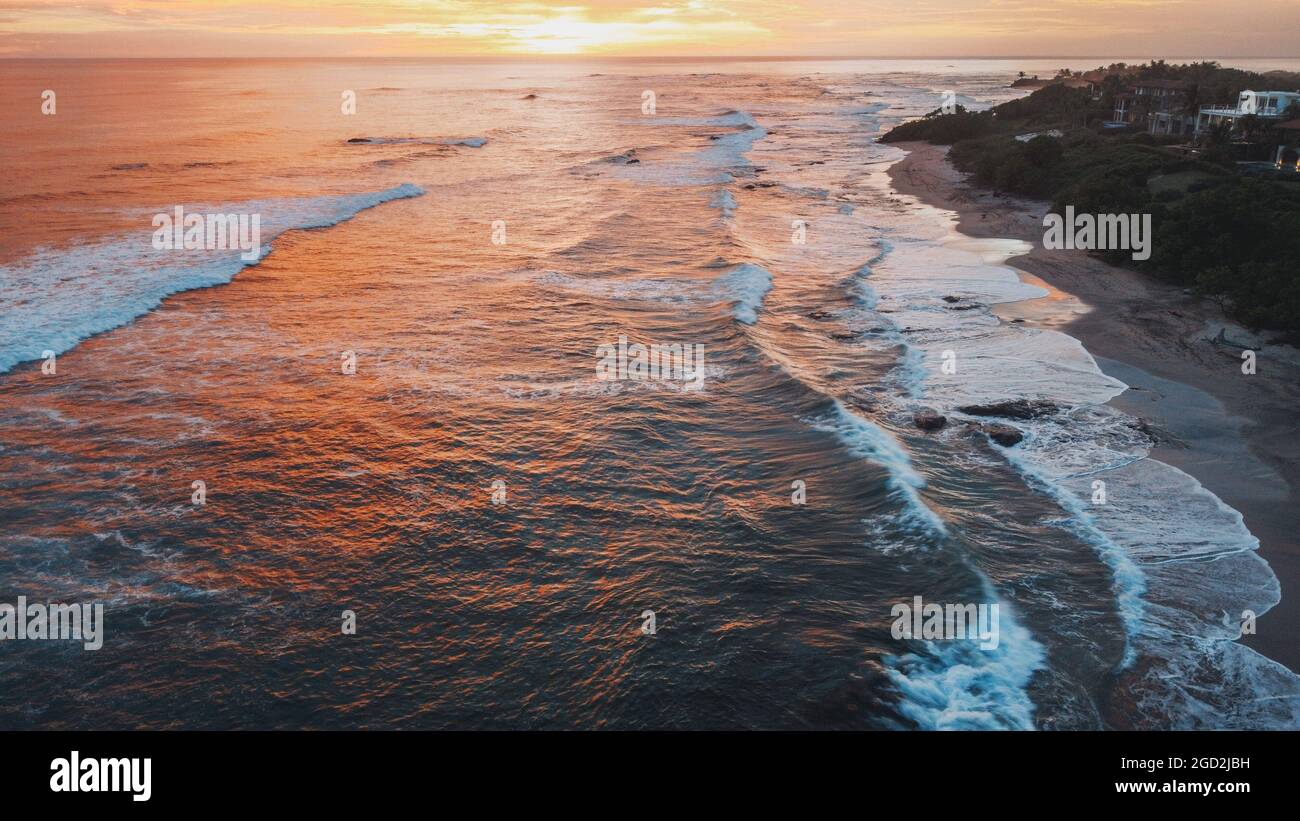 Beautiful sunset over the oc Stock Photo - Alamy