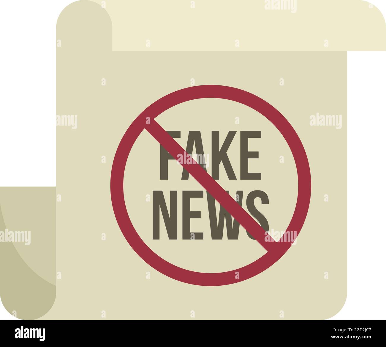 Fake news icon. Flat illustration of fake news vector icon isolated on ...