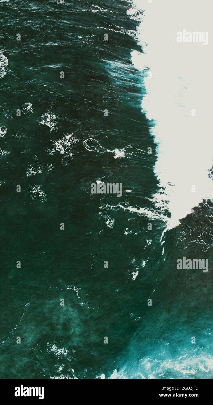 Aerial view of dramatic ocean waves perfect for background Stock Photo ...