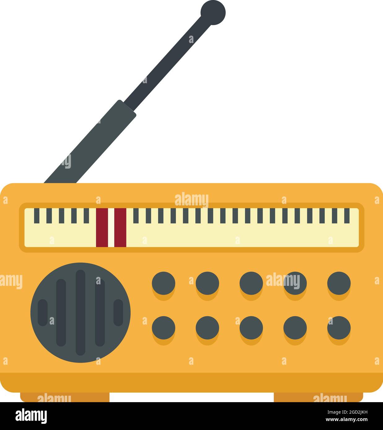 Radio fake news icon. Flat illustration of radio fake news vector icon ...