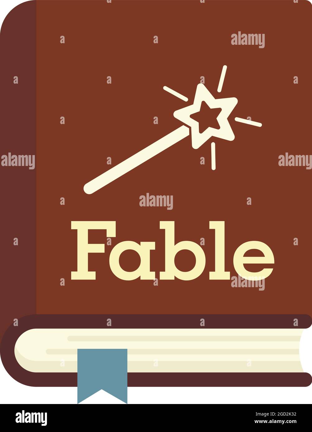 Fable school book icon. Flat illustration of fable school book vector ...