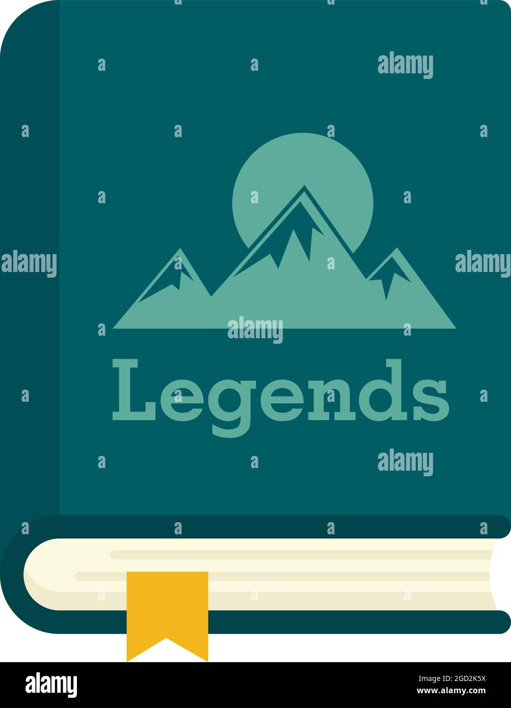 Legends book icon. Flat illustration of legends book vector icon ...