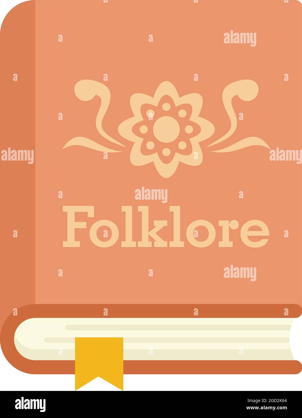 Folklore book icon. Flat illustration of folklore book vector icon ...