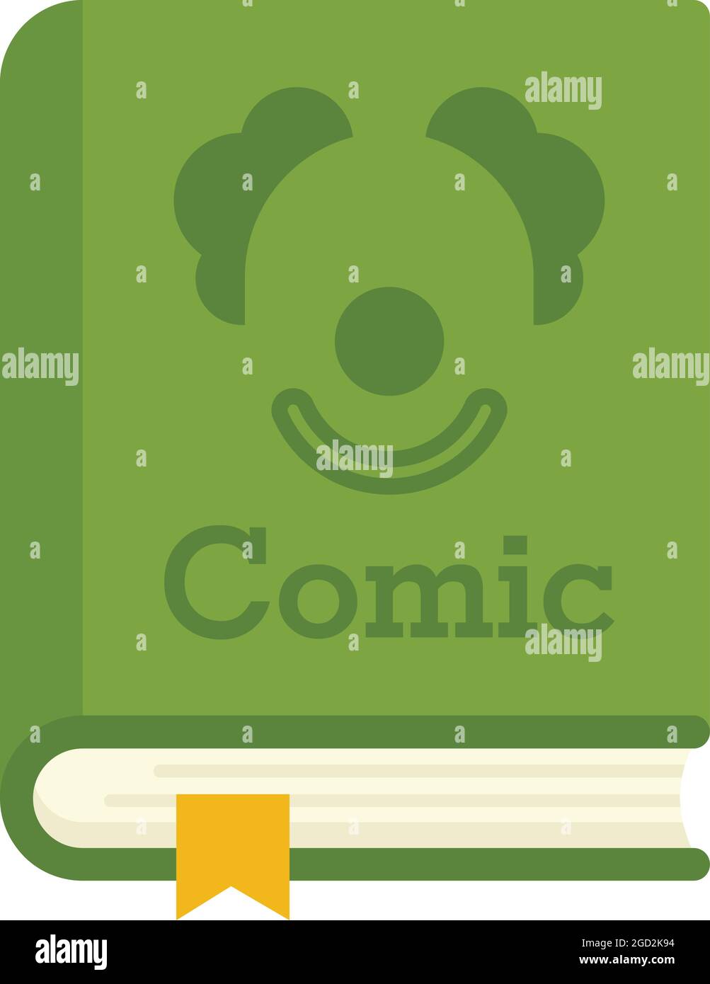 Comic genre book icon. Flat illustration of comic genre book vector ...