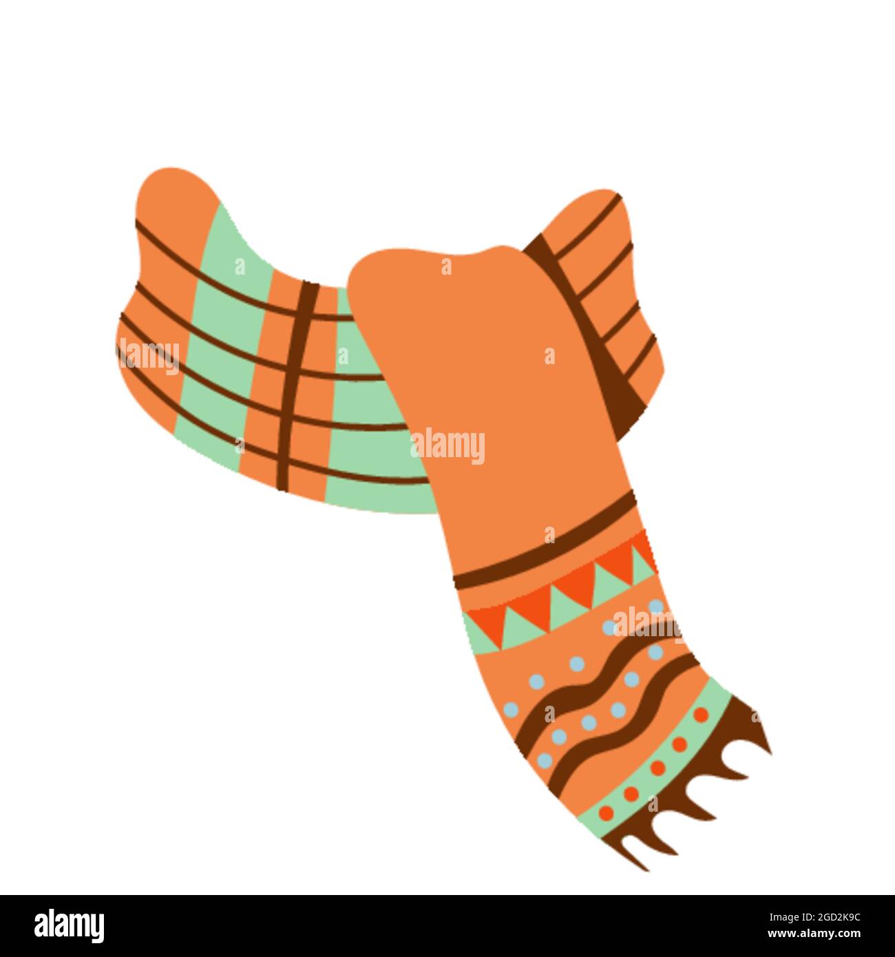 Orange color scarf Stock Vector Images - Alamy