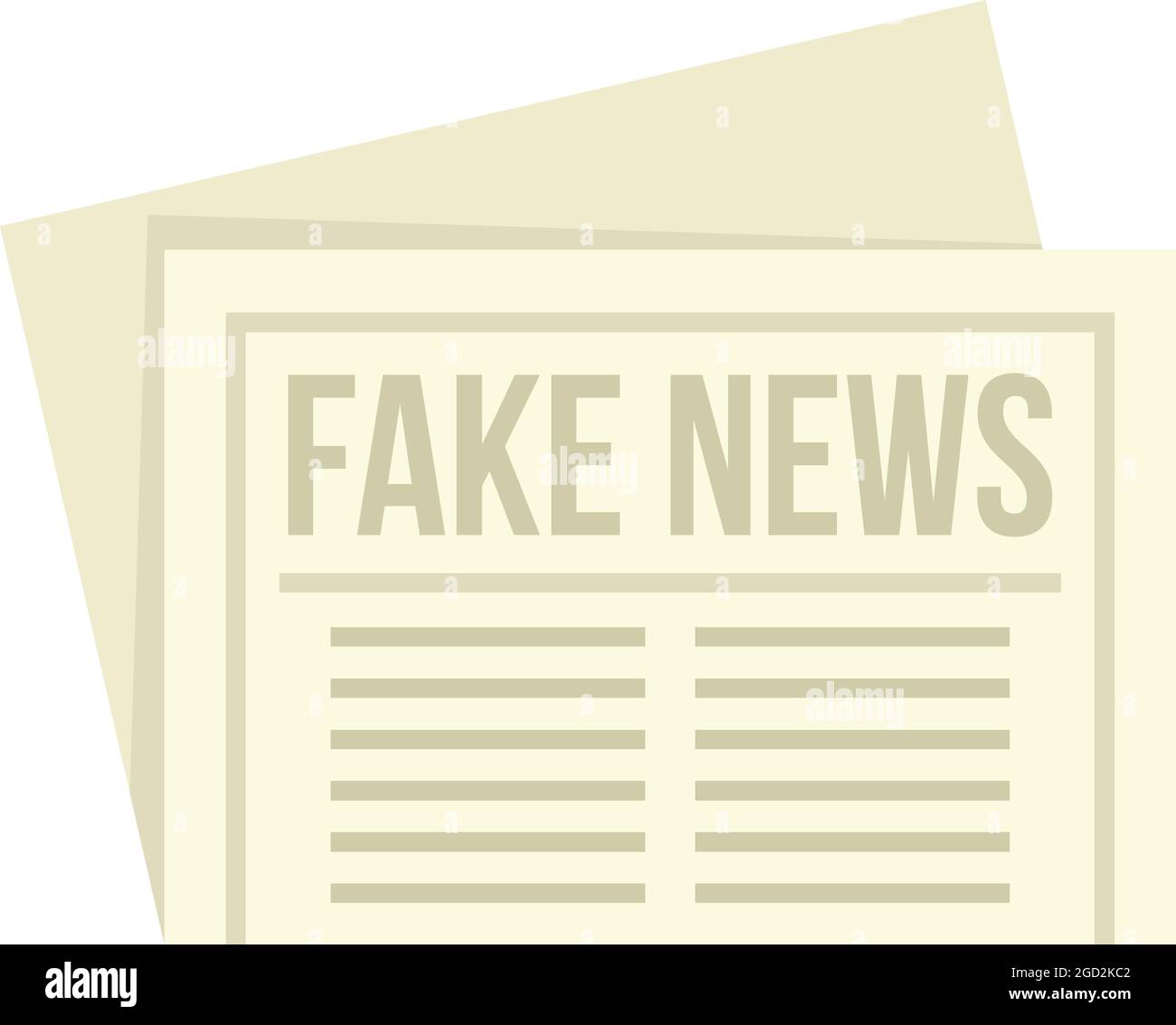 City fake news newspaper icon. Flat illustration of city fake news ...