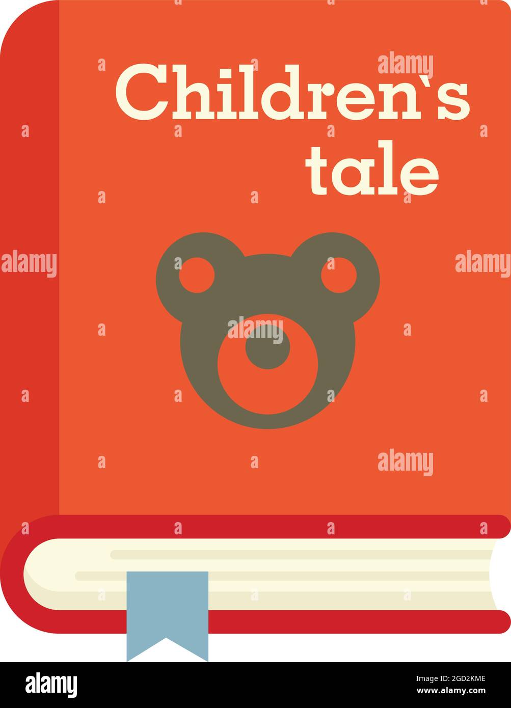 Childrens tale book icon. Flat illustration of childrens tale book ...