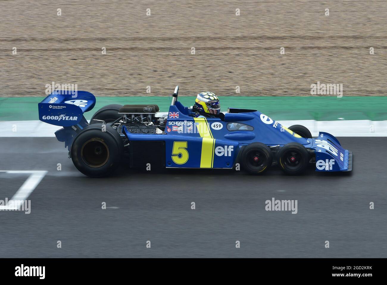 Jonathan Holtzman at the helm of the six wheeled Tyrrell P34, Murray ...