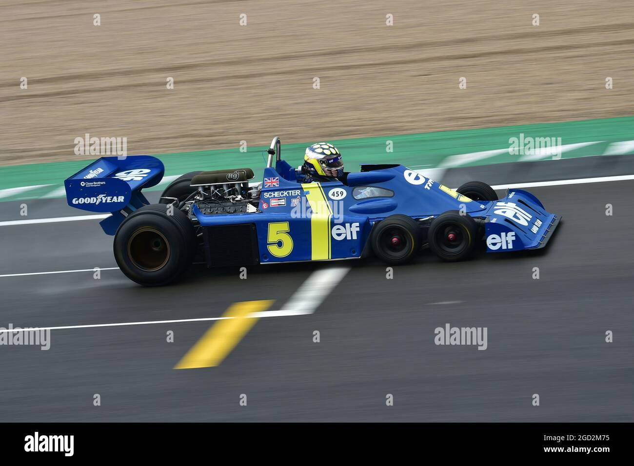 Jonathan Holtzman at the helm of the six wheeled Tyrrell P34, Murray ...