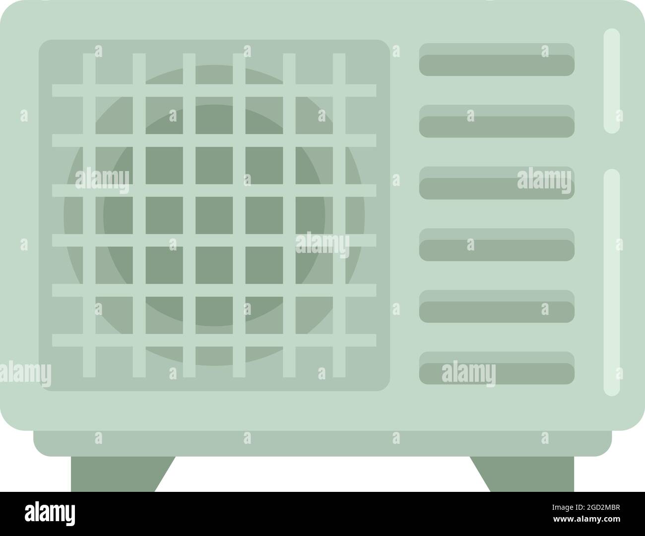 Outdoor climate fan icon. Flat illustration of outdoor climate fan ...