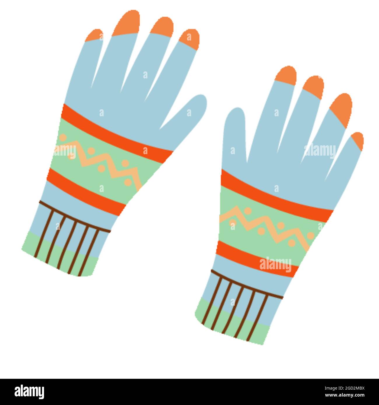 Multicolor colorful gloves hand drawn flat style Stock Vector Image ...