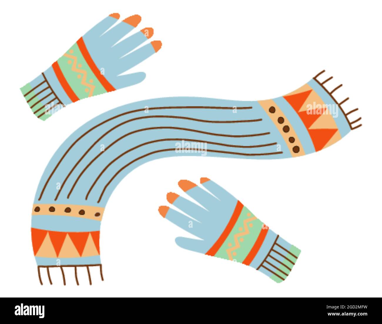 Winter knitted hat pattern Stock Vector Images - Alamy