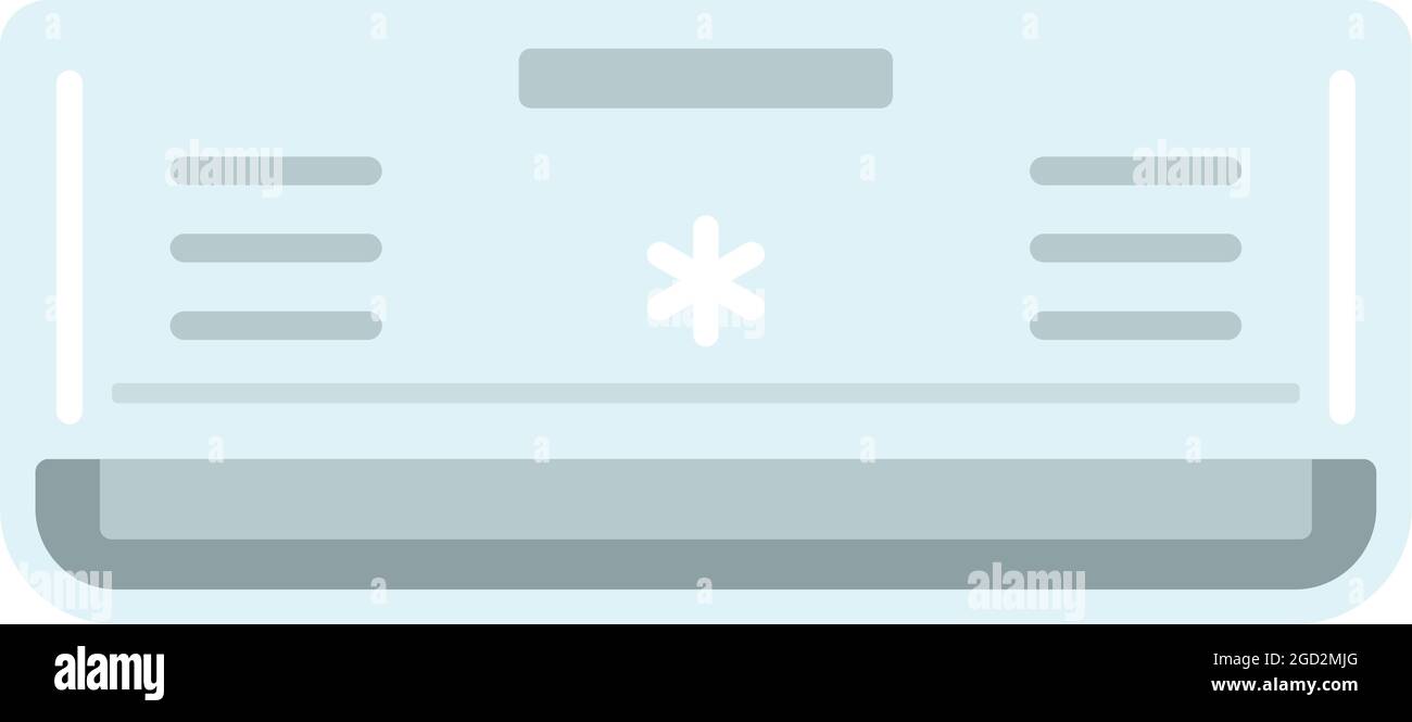 Cold air conditioner icon. Flat illustration of cold air conditioner ...