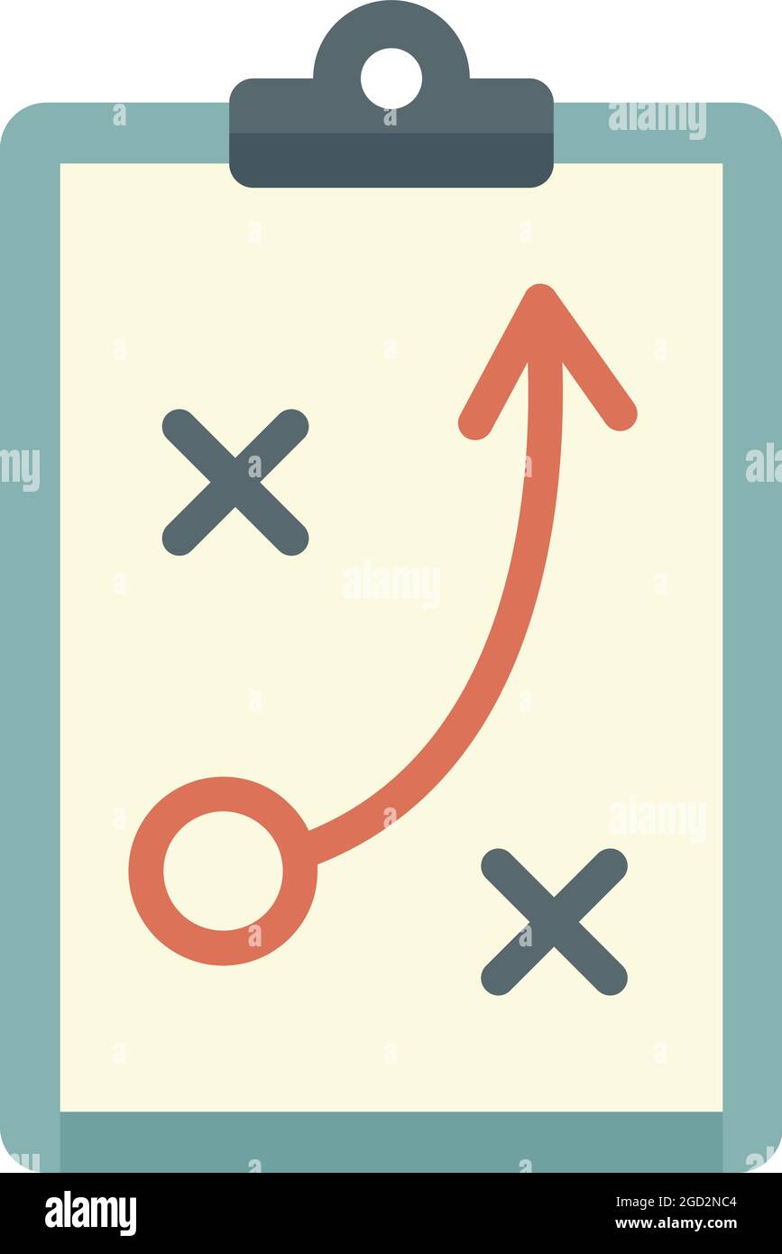 Life skills tactical board icon. Flat illustration of life skills ...