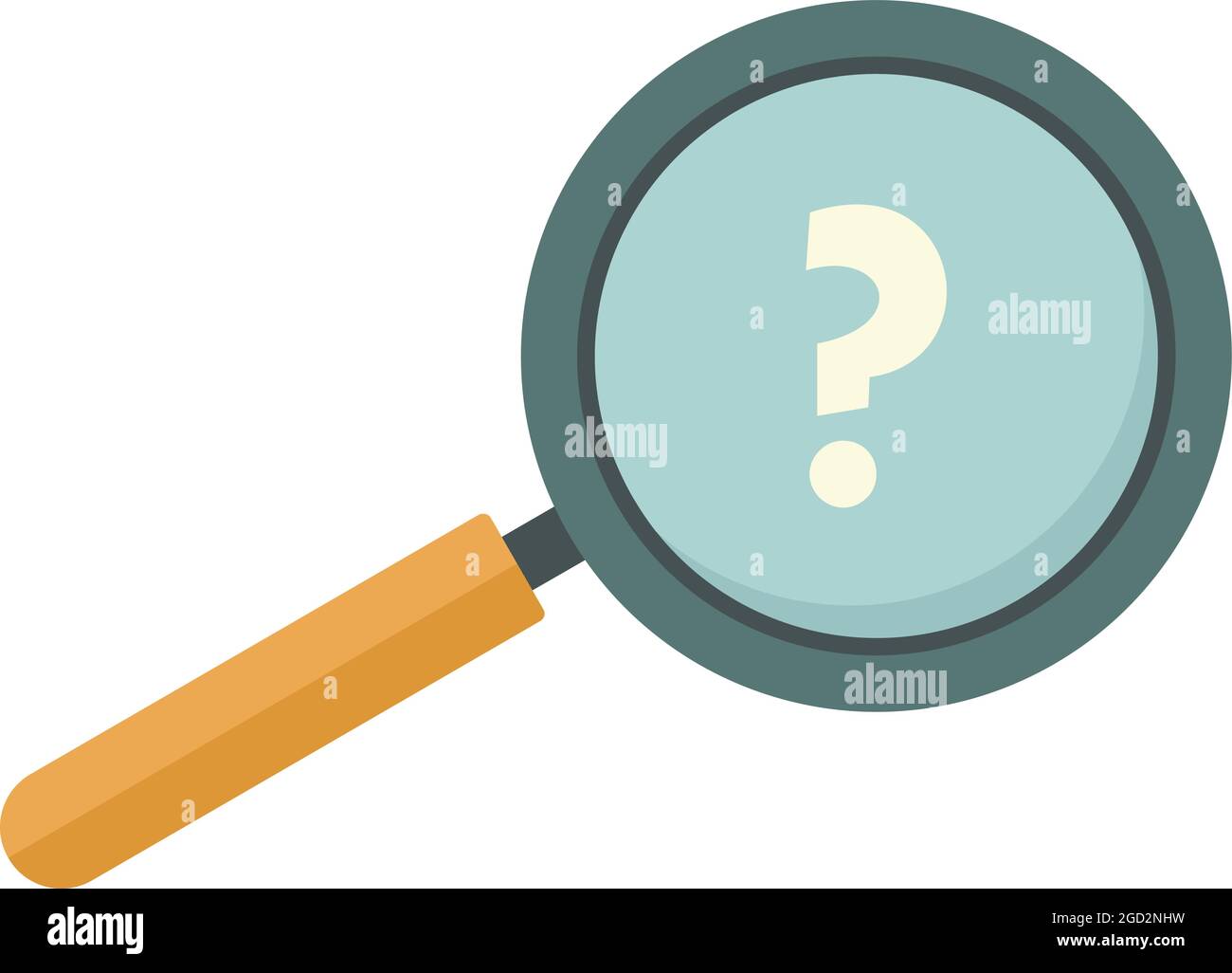 Question magnifier icon. Flat illustration of question magnifier vector ...