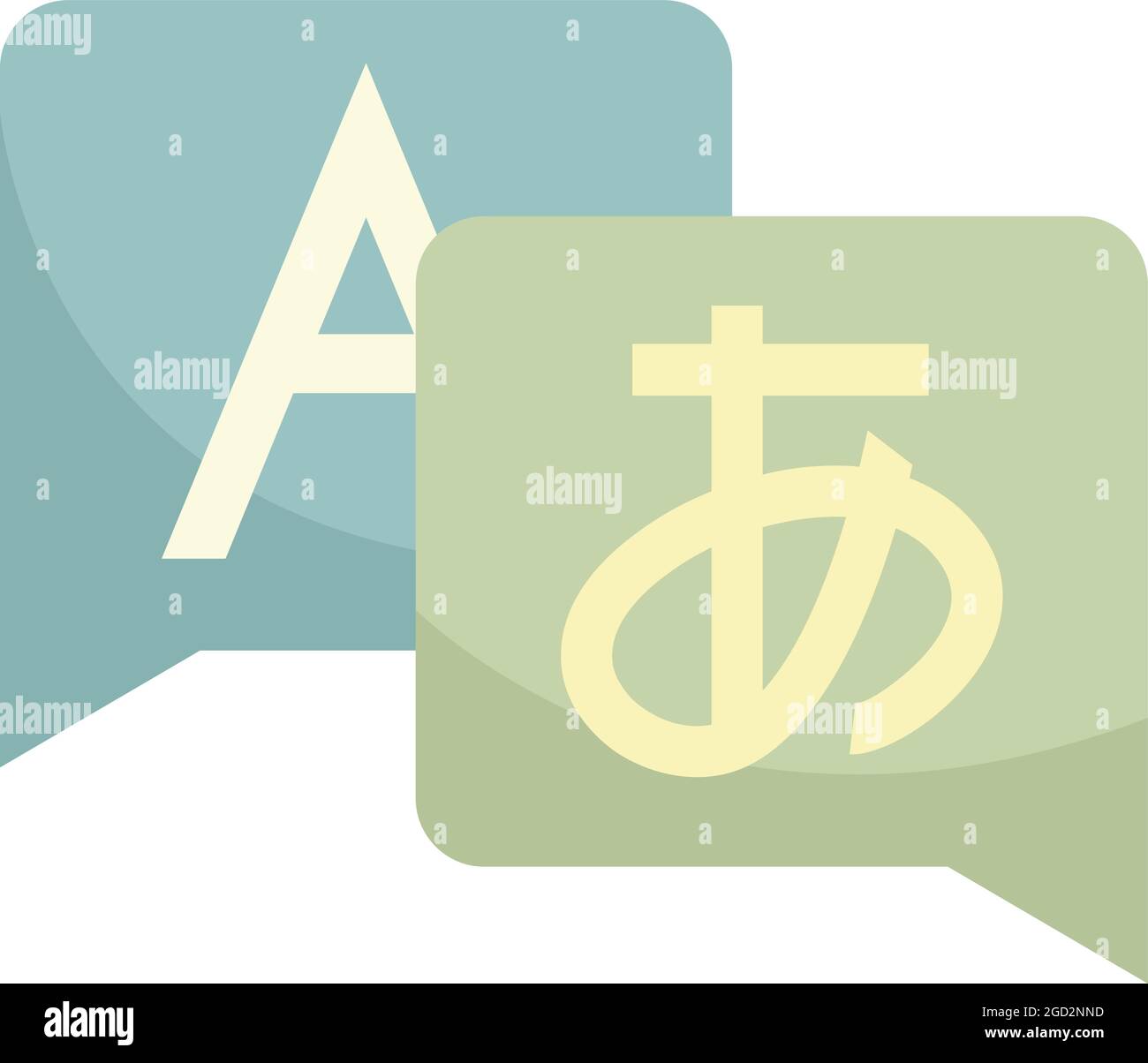 Life skills translate chat icon. Flat illustration of life skills ...