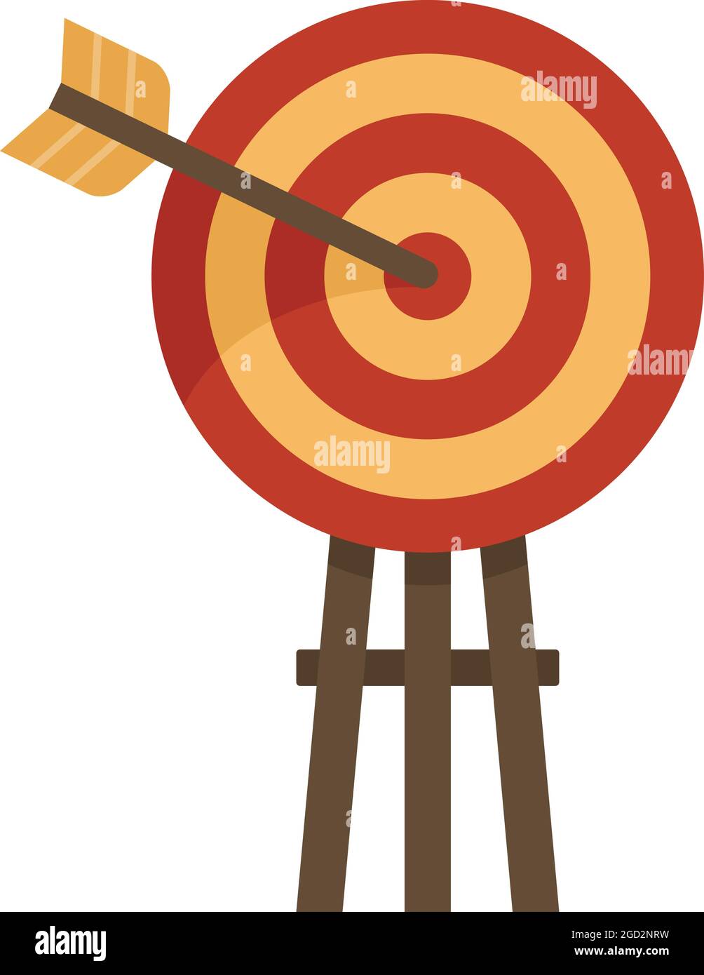 Life skills arch target icon. Flat illustration of life skills arch ...