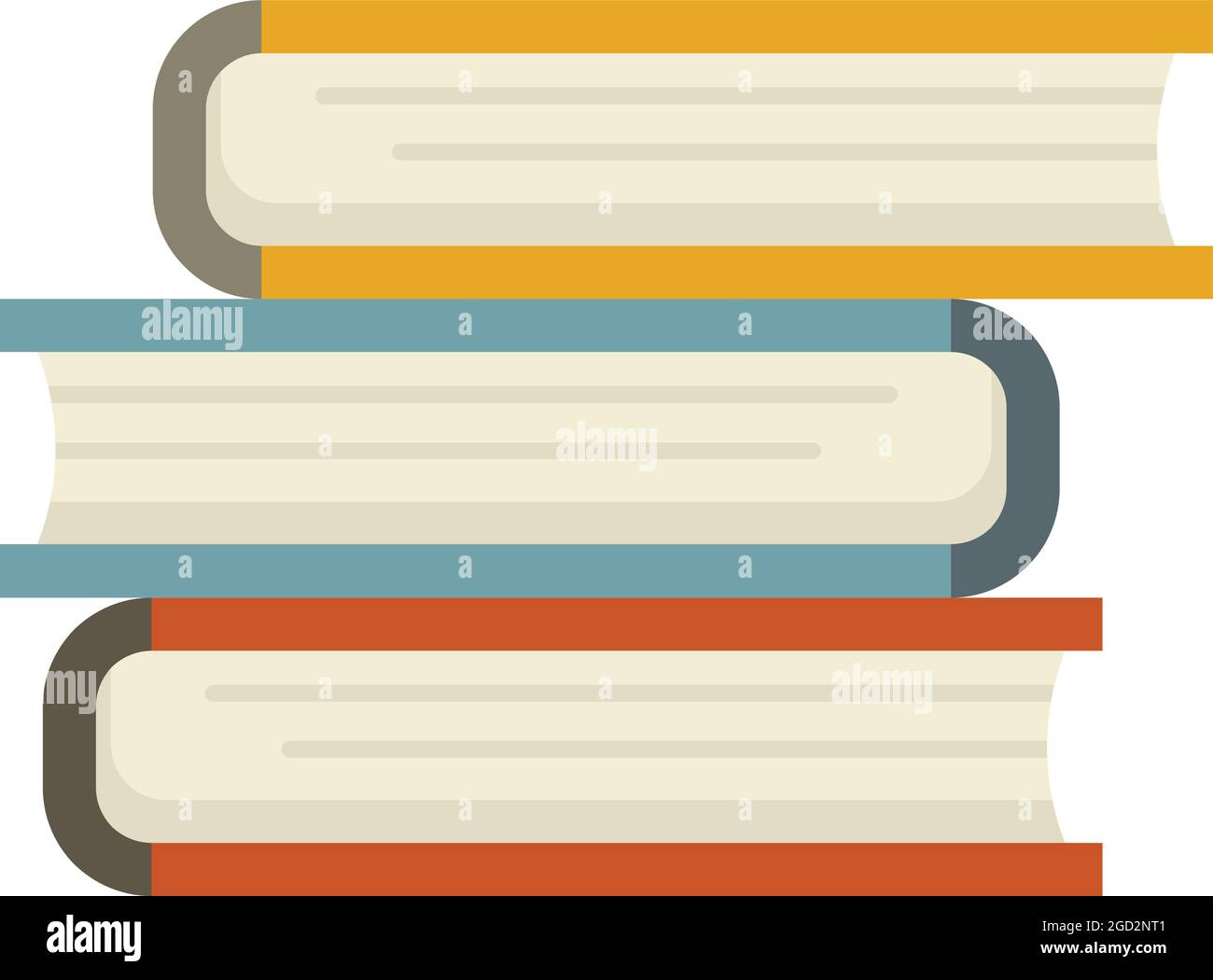 Book stack icon. Flat illustration of book stack vector icon isolated ...