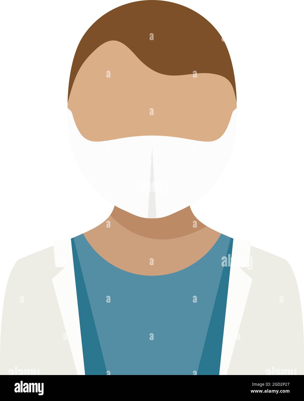 Dentist avatar icon. Flat illustration of dentist avatar vector icon ...