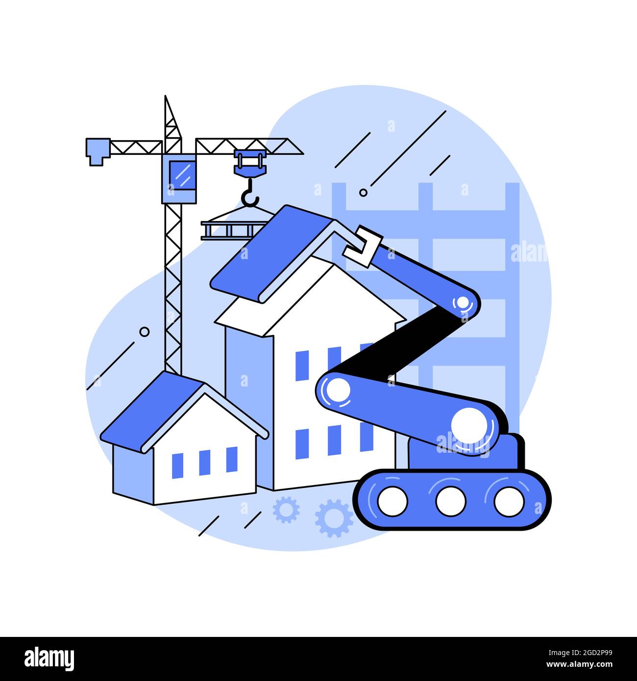 Robotics construction abstract concept vector illustration Stock Vector ...