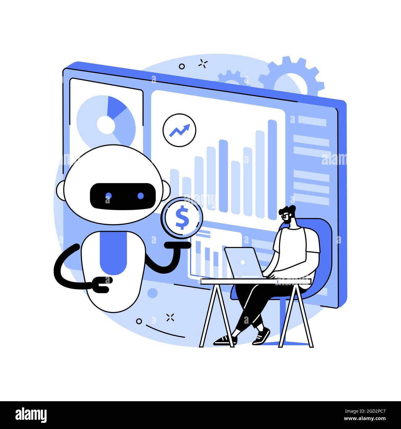 Artificial intelligence in financing abstract concept vector ...