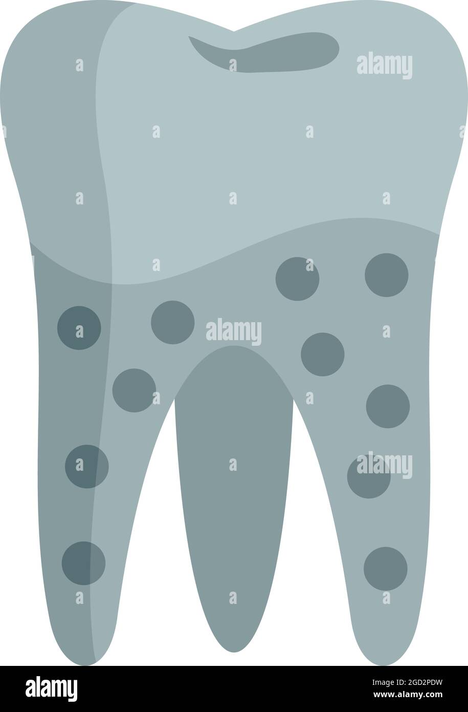 Tooth caries icon. Flat illustration of tooth caries vector icon ...