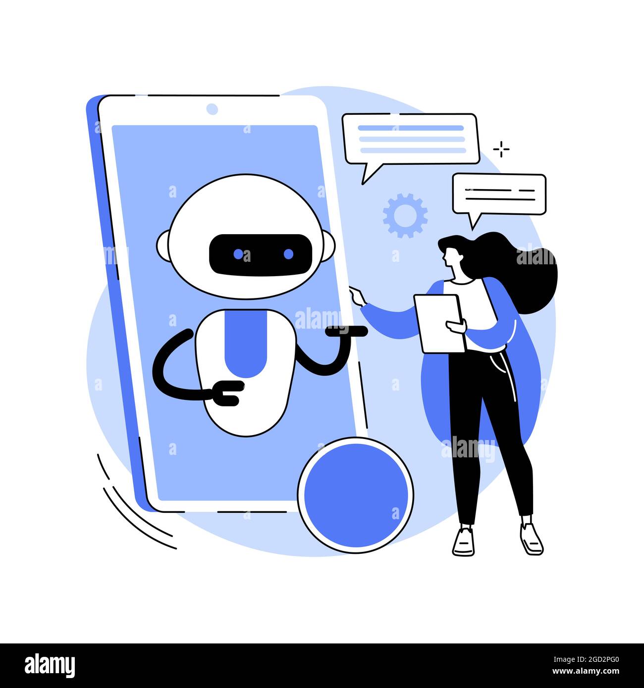 Natural language processing abstract concept vector illustration Stock ...