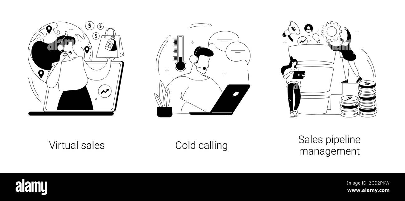 Sales management team abstract concept vector illustrations Stock ...