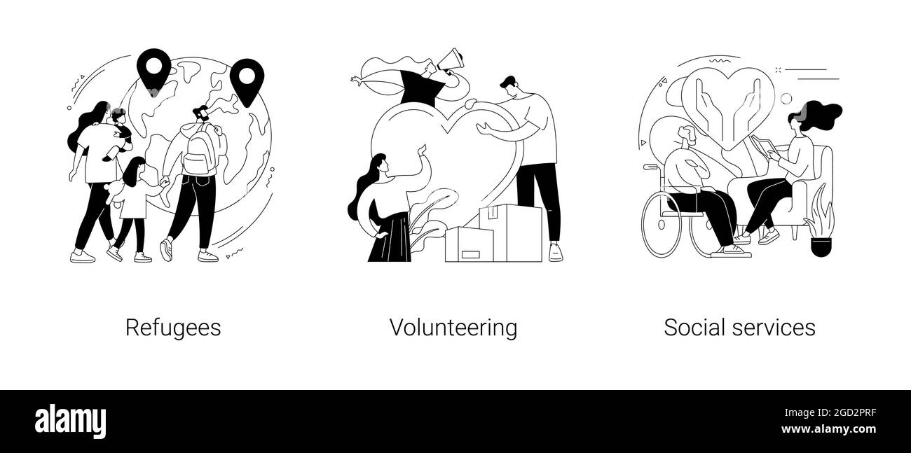 Help people abstract concept vector illustrations Stock Vector Image ...