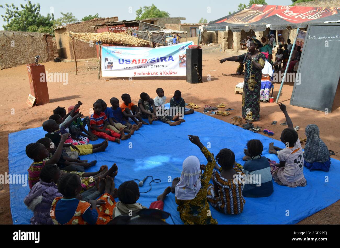 Group of students at the launch ceremony of the community libraries in ...