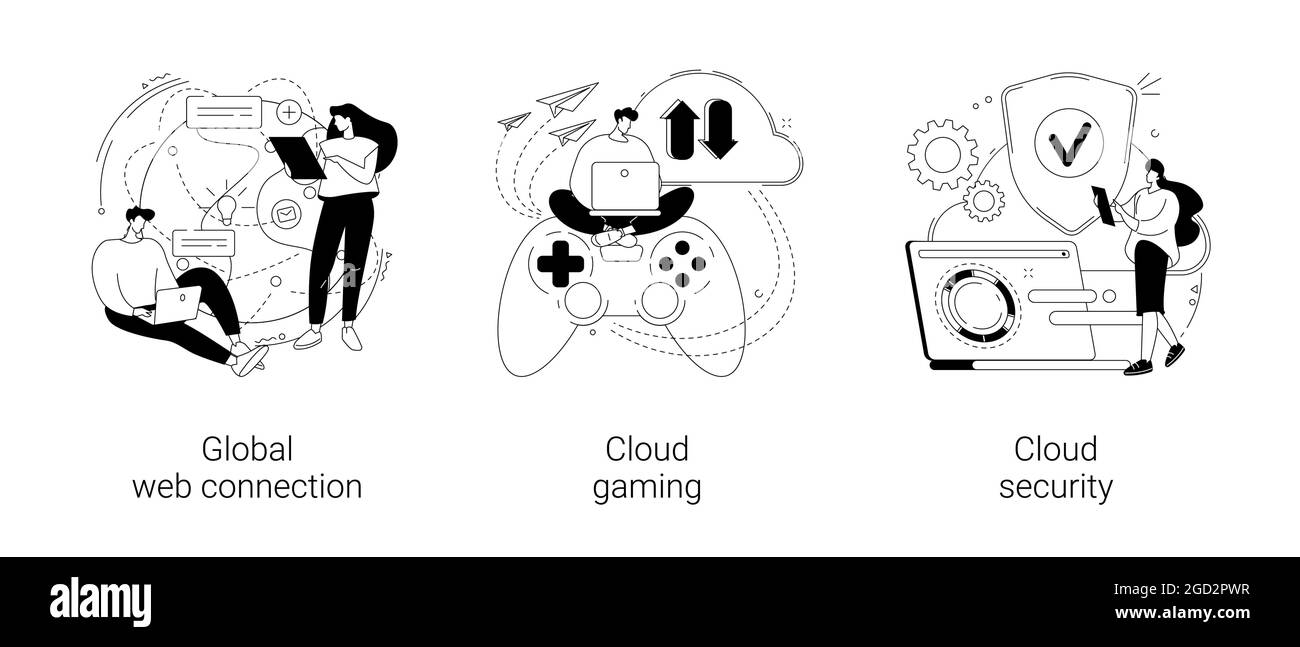 Global web connection abstract concept vector illustrations Stock ...