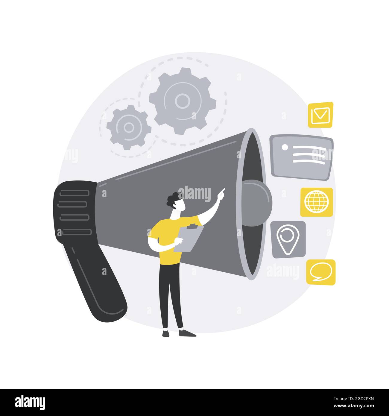 Marketing campaign management abstract concept vector illustration ...