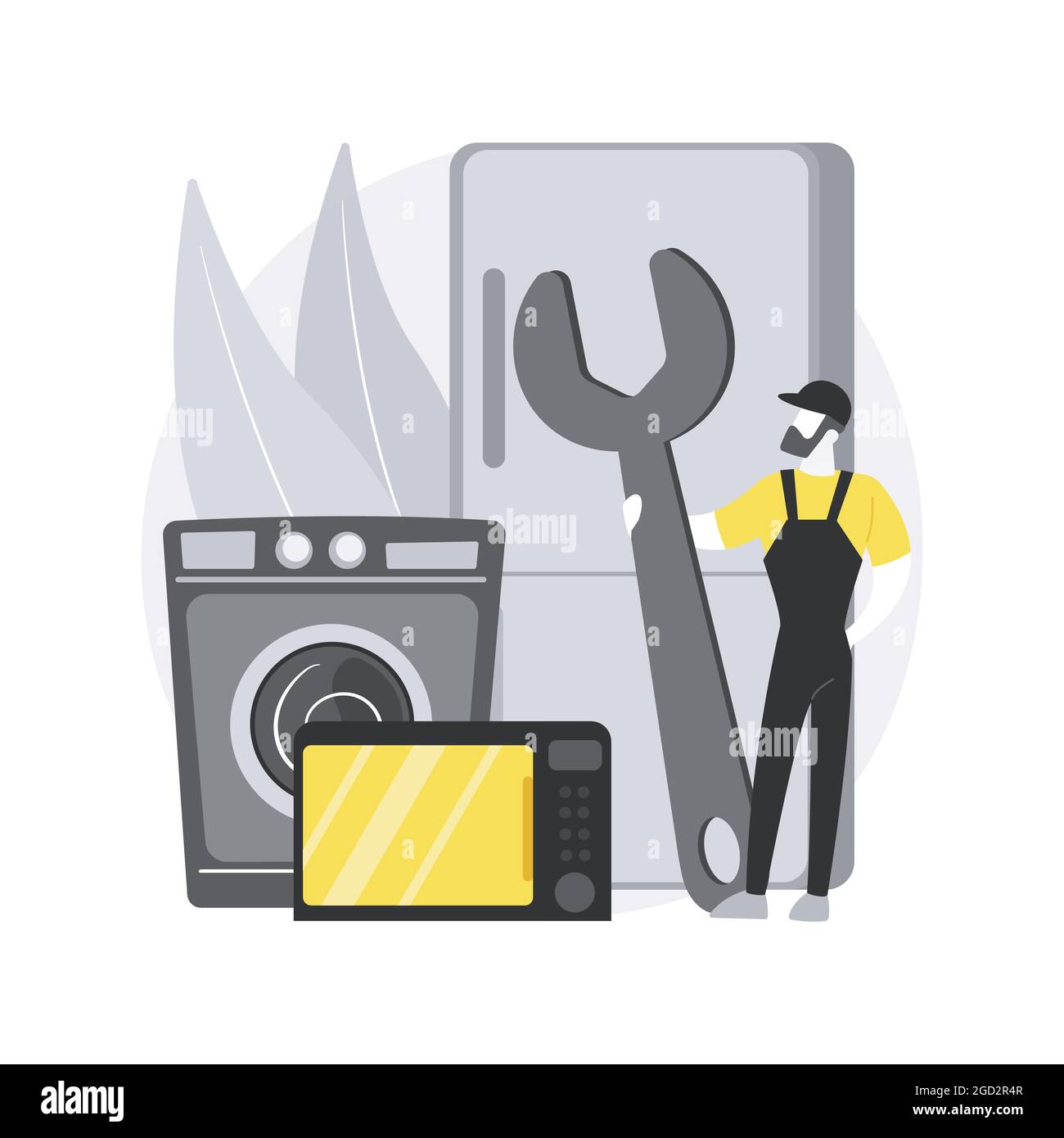 Repair of household appliances abstract concept vector illustration ...