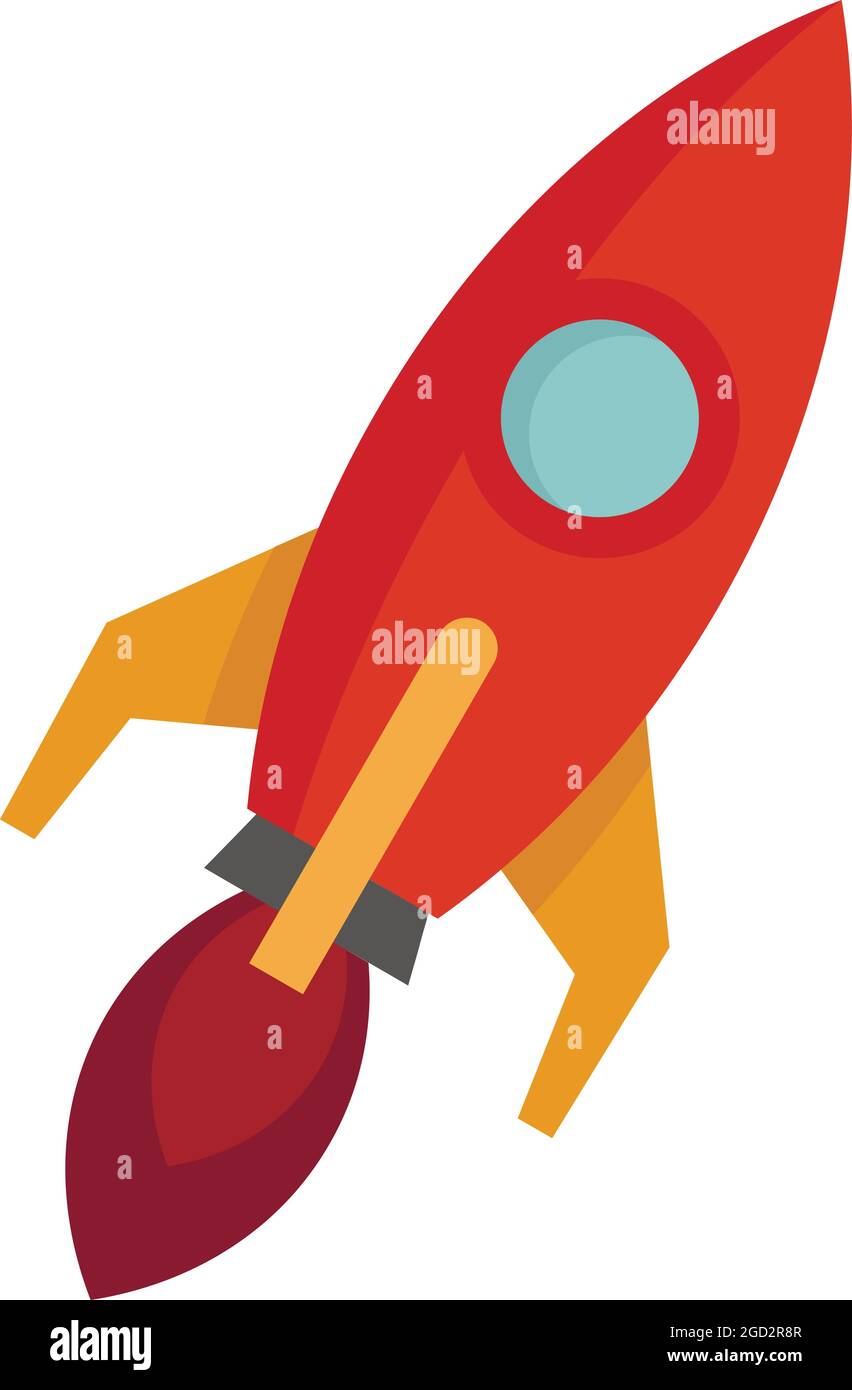 Rocket mission icon. Flat illustration of rocket mission vector icon ...