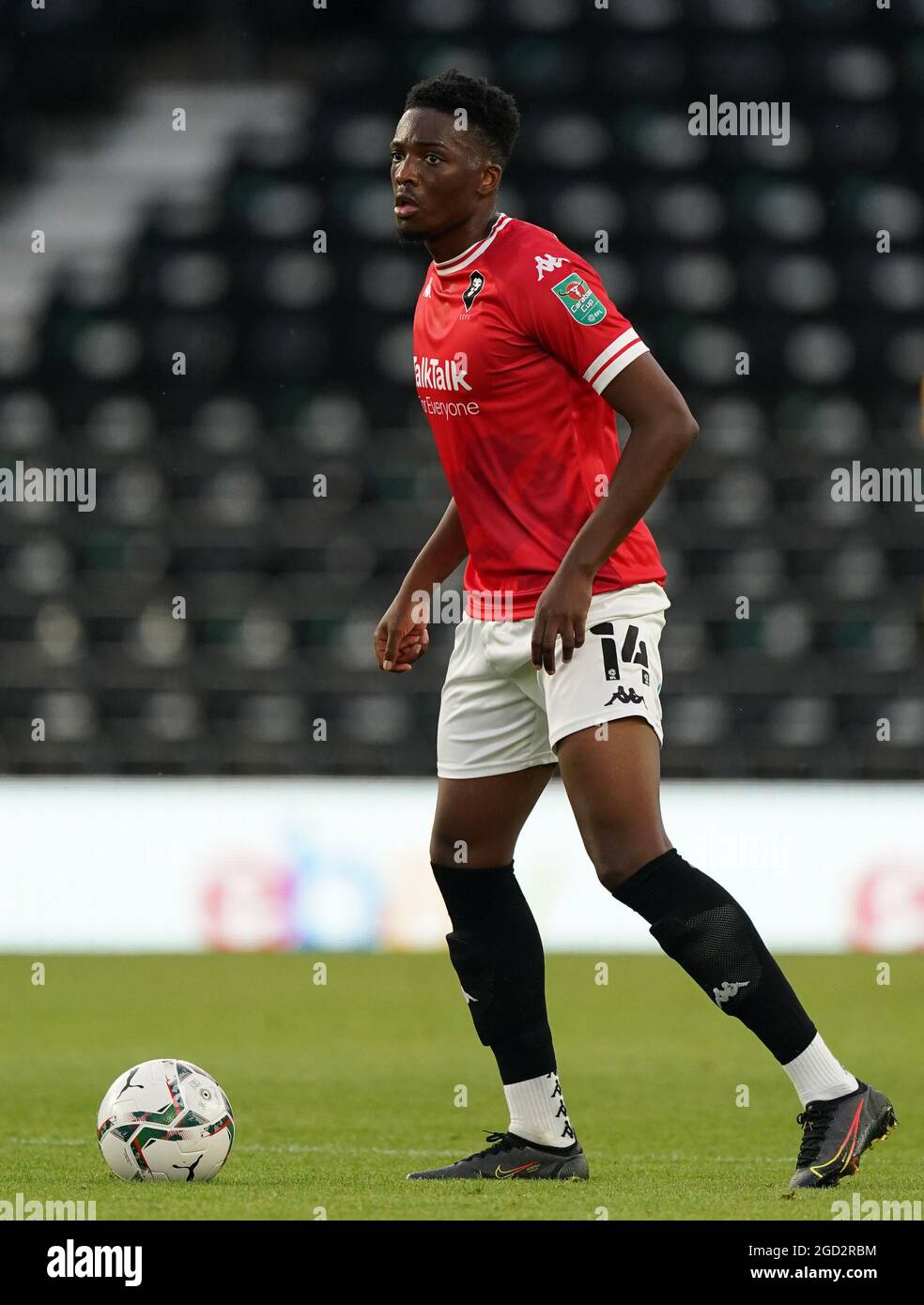 Salford City's Matthew Willock during the Carabao Cup first round match ...