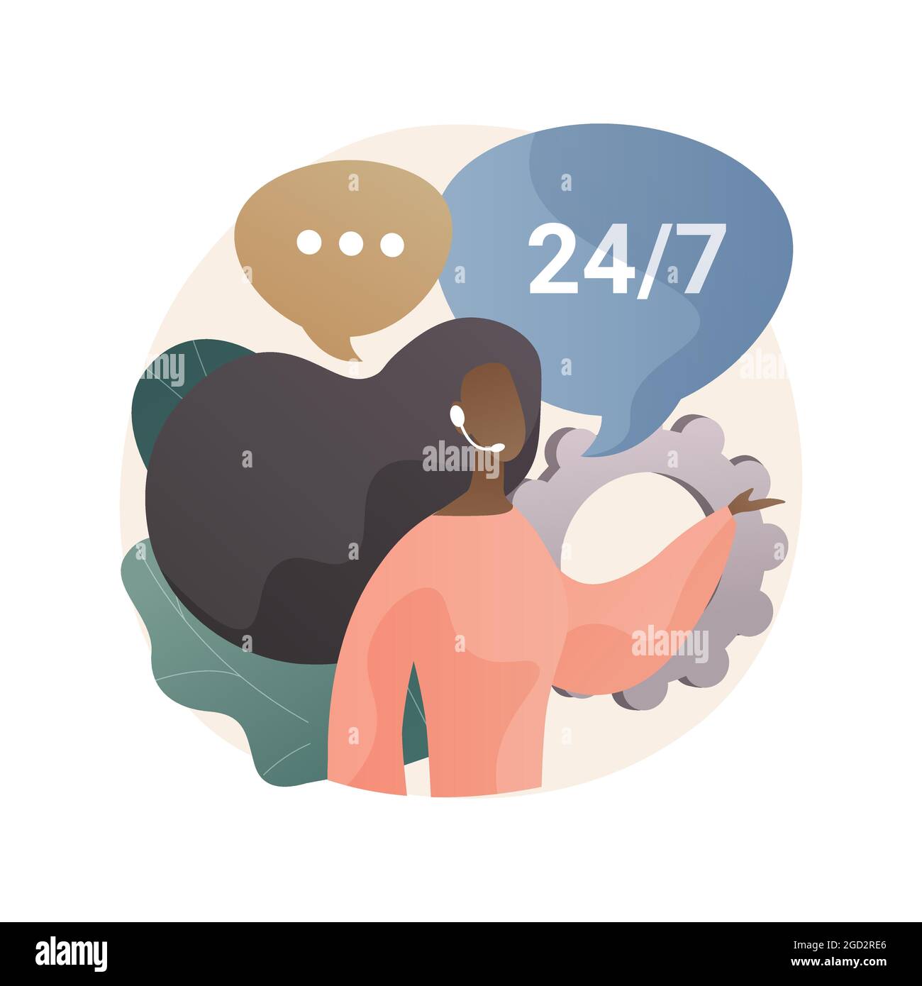 Call center abstract concept vector illustration Stock Vector Image ...