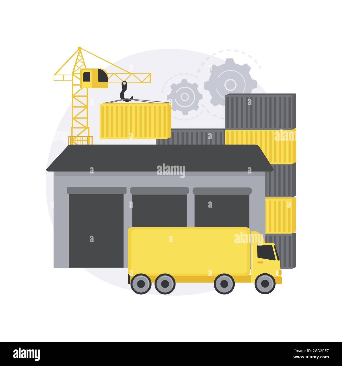 Logistics hub abstract concept vector illustration Stock Vector Image ...