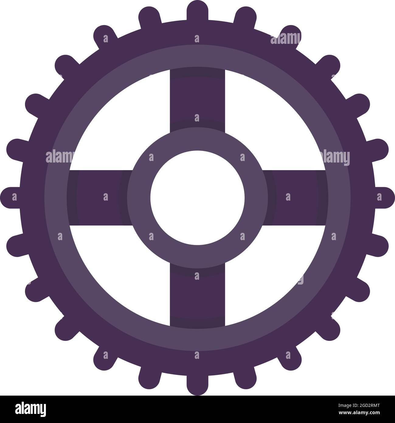 Watch repair wheel icon. Flat illustration of watch repair wheel vector ...