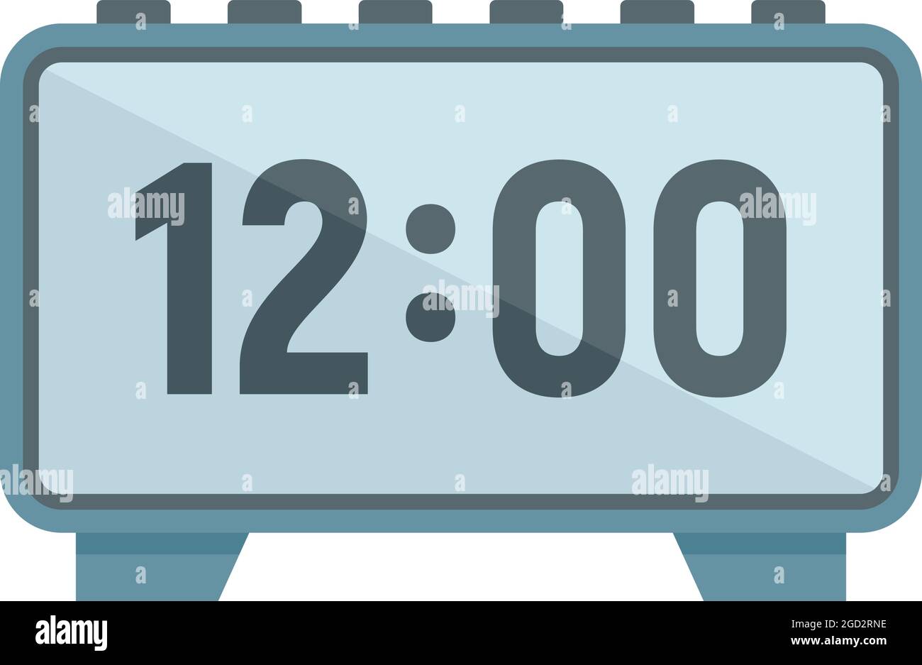 Digital alarm clock repair icon. Flat illustration of digital alarm ...