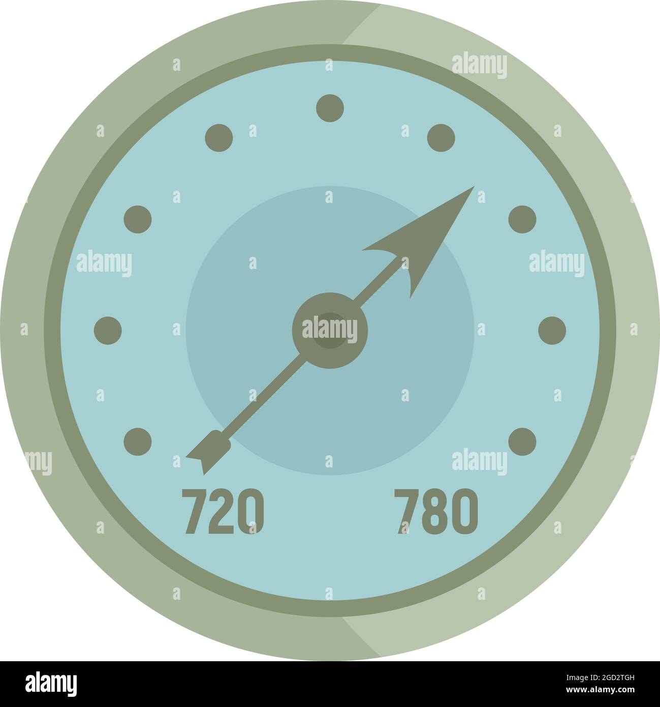 Arrow barometer icon. Flat illustration of arrow barometer vector icon ...