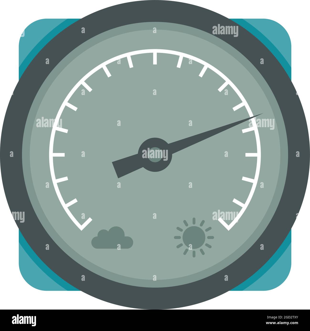 Climate barometer icon. Flat illustration of climate barometer vector ...