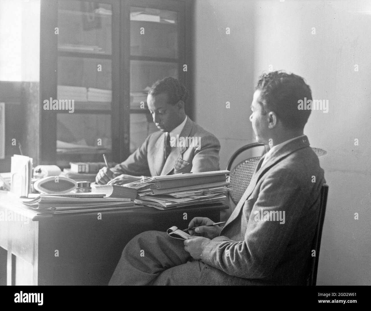 Jacob Simon in Lydda interviewing Ethiopian consul ca. between 1934 and ...