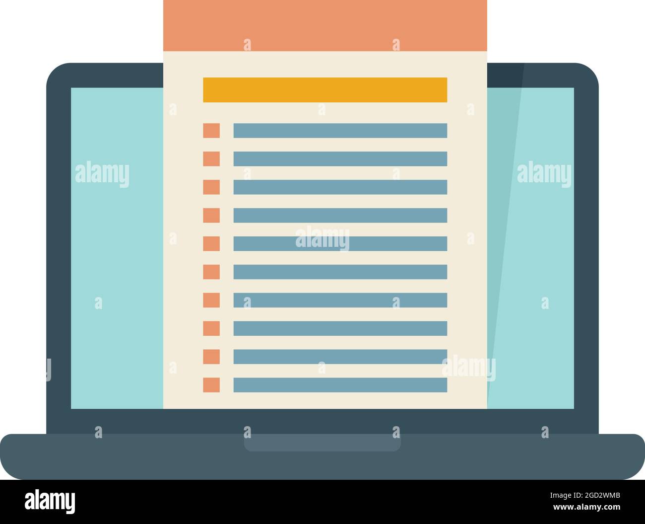 Laptop audit icon. Flat illustration of laptop audit vector icon ...