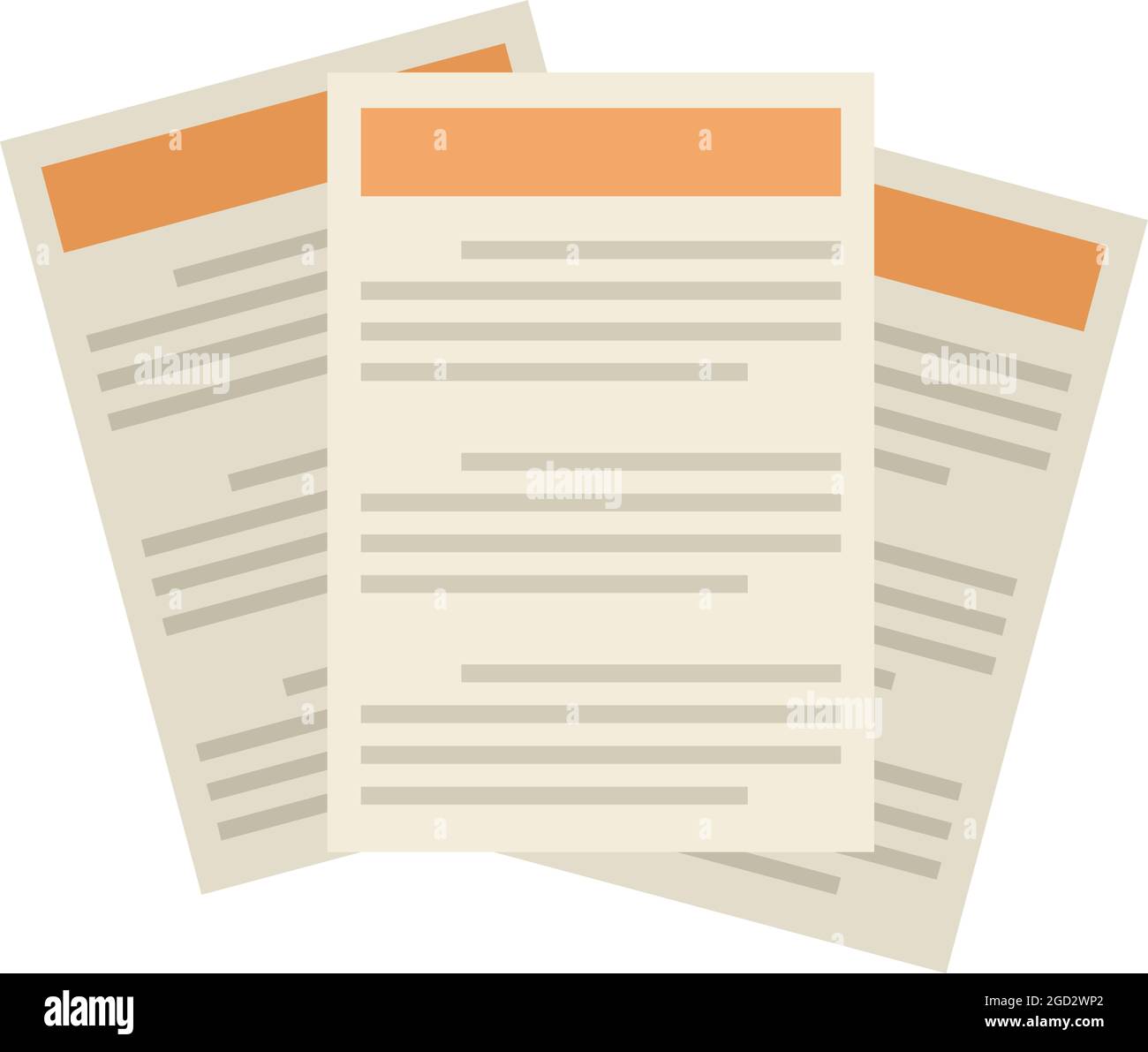 Conclusion papers icon. Flat illustration of conclusion papers vector ...