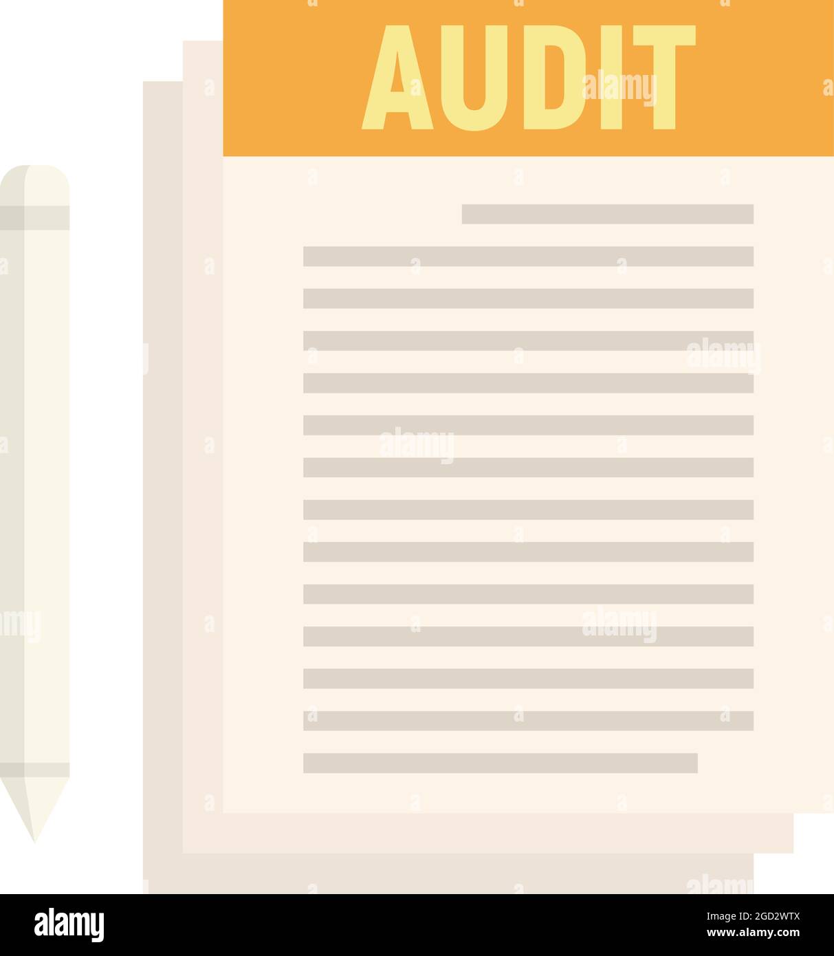 Audit papers icon. Flat illustration of audit papers vector icon ...