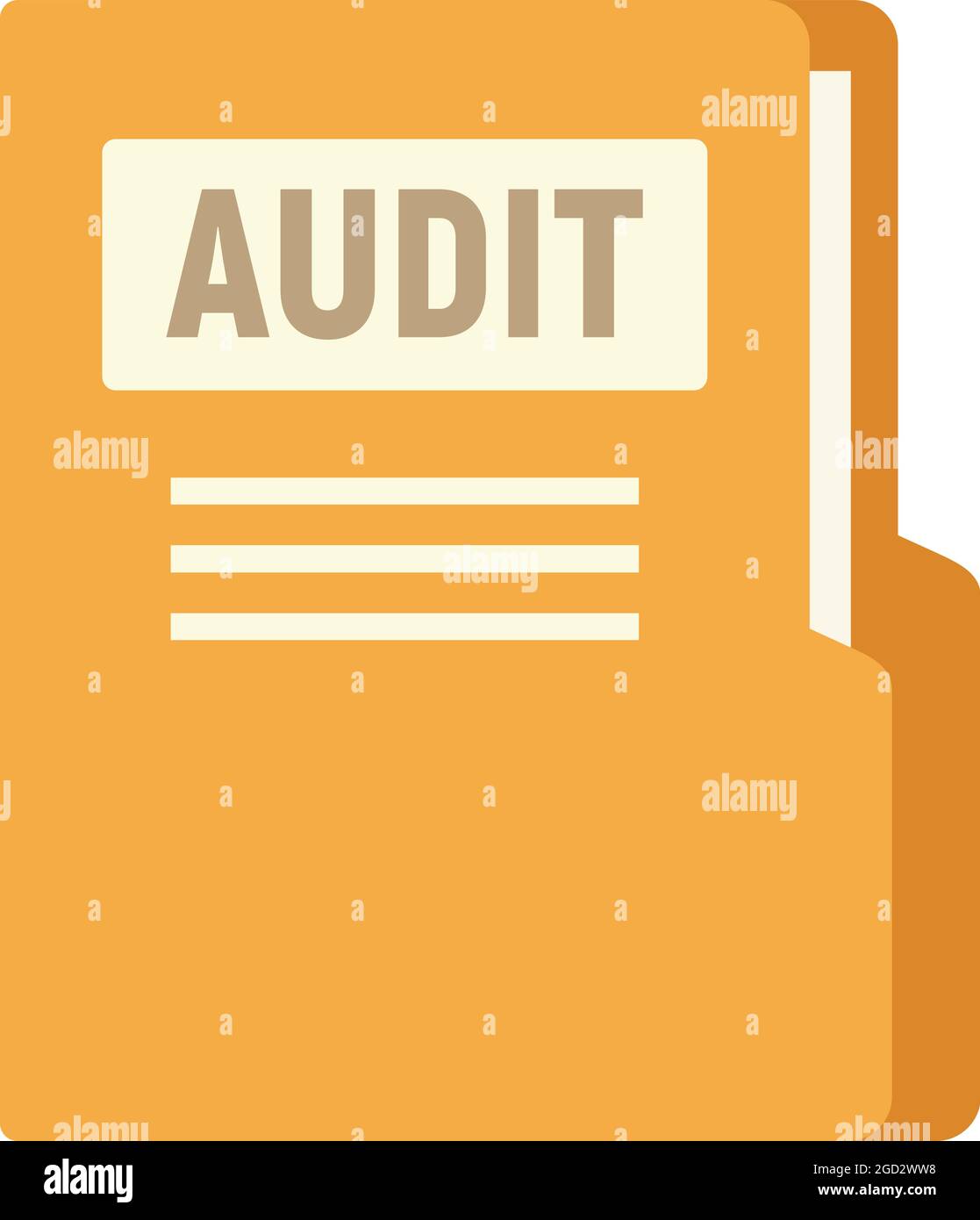 Audit company folder icon. Flat illustration of audit company folder ...