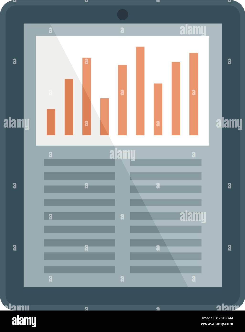 Tablet audit icon. Flat illustration of tablet audit vector icon ...